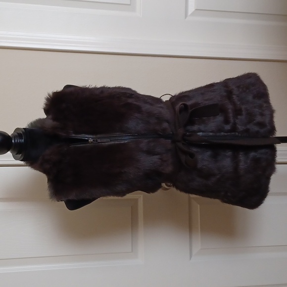 Dolce Cabo | Jackets & Coats | Dolce Cabo 0 Real Dyed Rabbit Fur Belted ...
